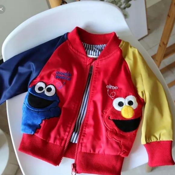 Jackets & Coats | Elmo Cookie Monster Kids Jacket 2 Years Old | Poshmark